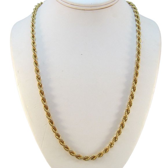 Monet | Jewelry | Monet Gold Tone Rope Chain Necklace Vintage | Poshmark